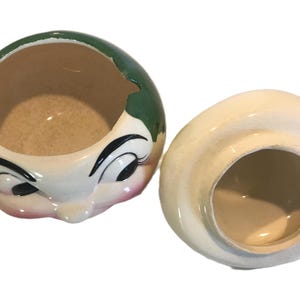 Vintage 1940s Deforest of California Face Ceramic Jam Jar, Vintage ...