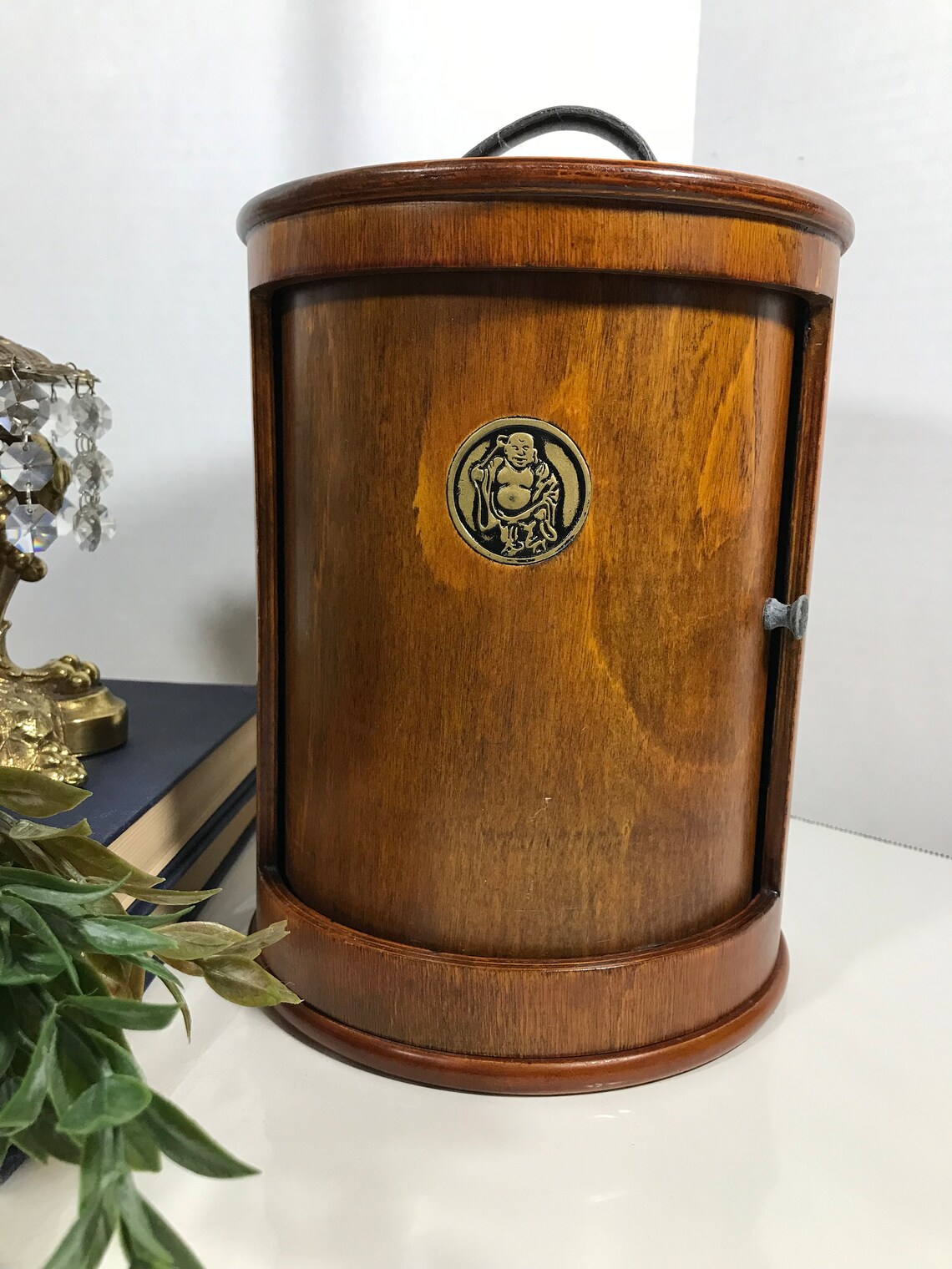 Vintage Rum Wood Box, Wood Pyrat Rum Round Wooden Case, Pyrat Rum ...