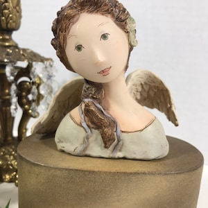 Vintage Journey of Grace Angel on Display Base, Nancy Carter Nurturing ...