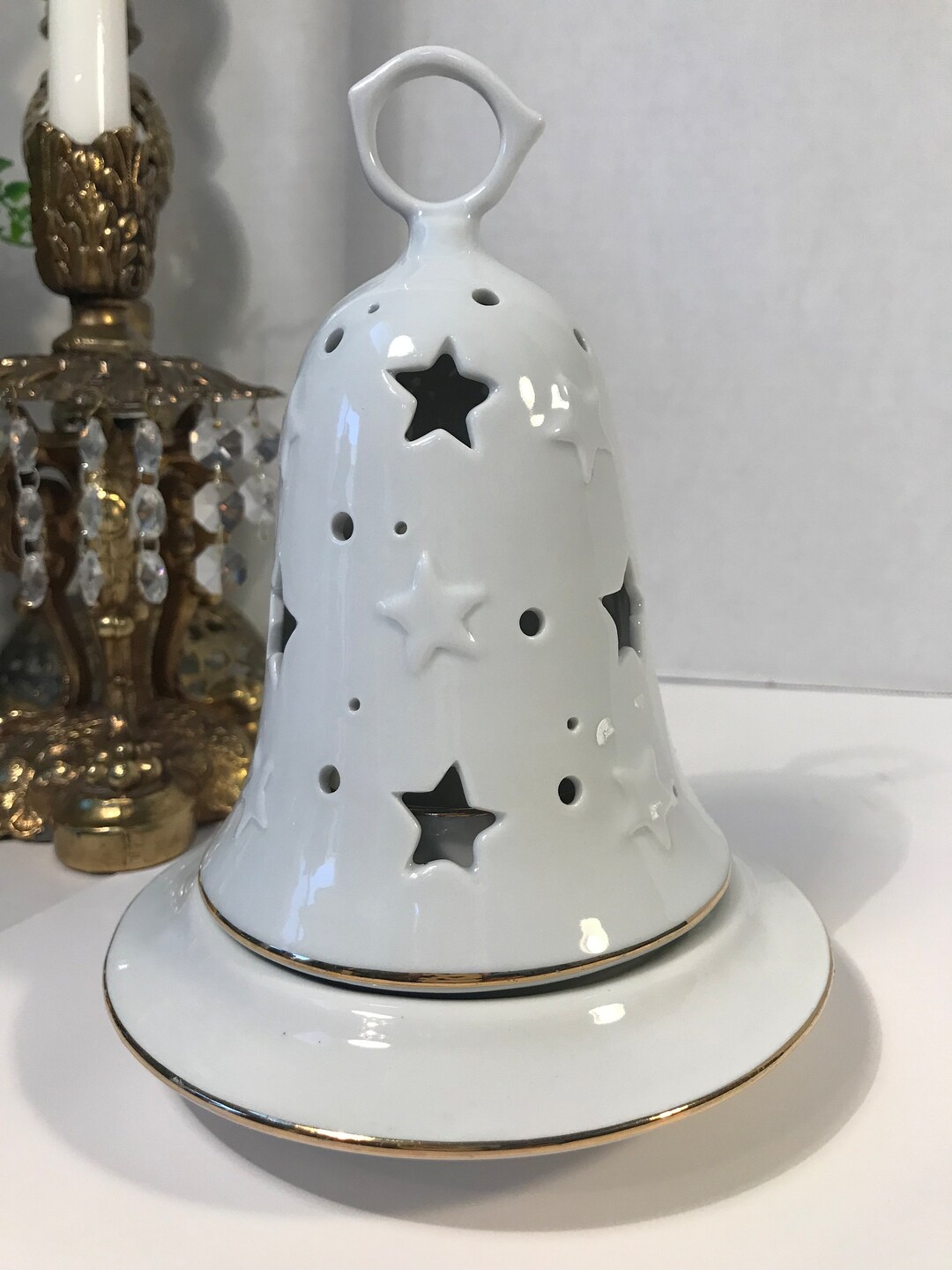 Vintage Apulum Ceramic Fairy Lamp, Apulum White Porcelain Tealight ...