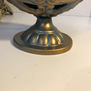 Vintage Cast Iron Genie Lamp, Vintage Painted Cast Iron Genie Lamp ...