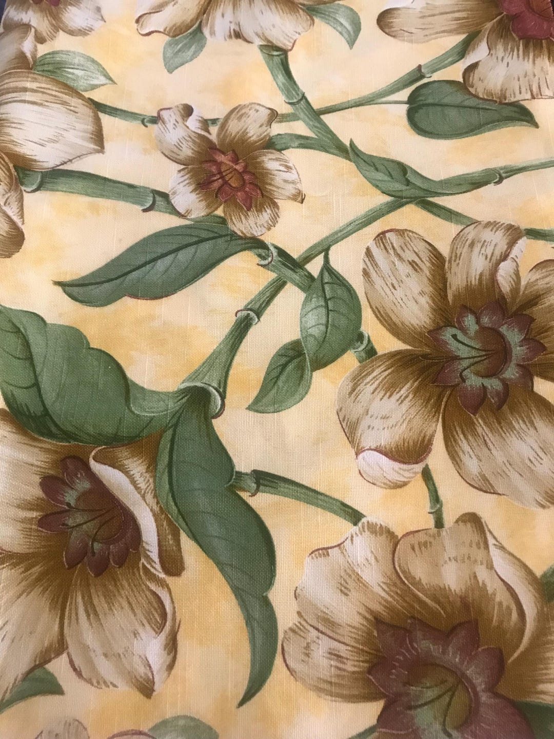 Chuck Fischer for Braemore Yellow Floral Fabric, Braemore Chuck Fischer ...