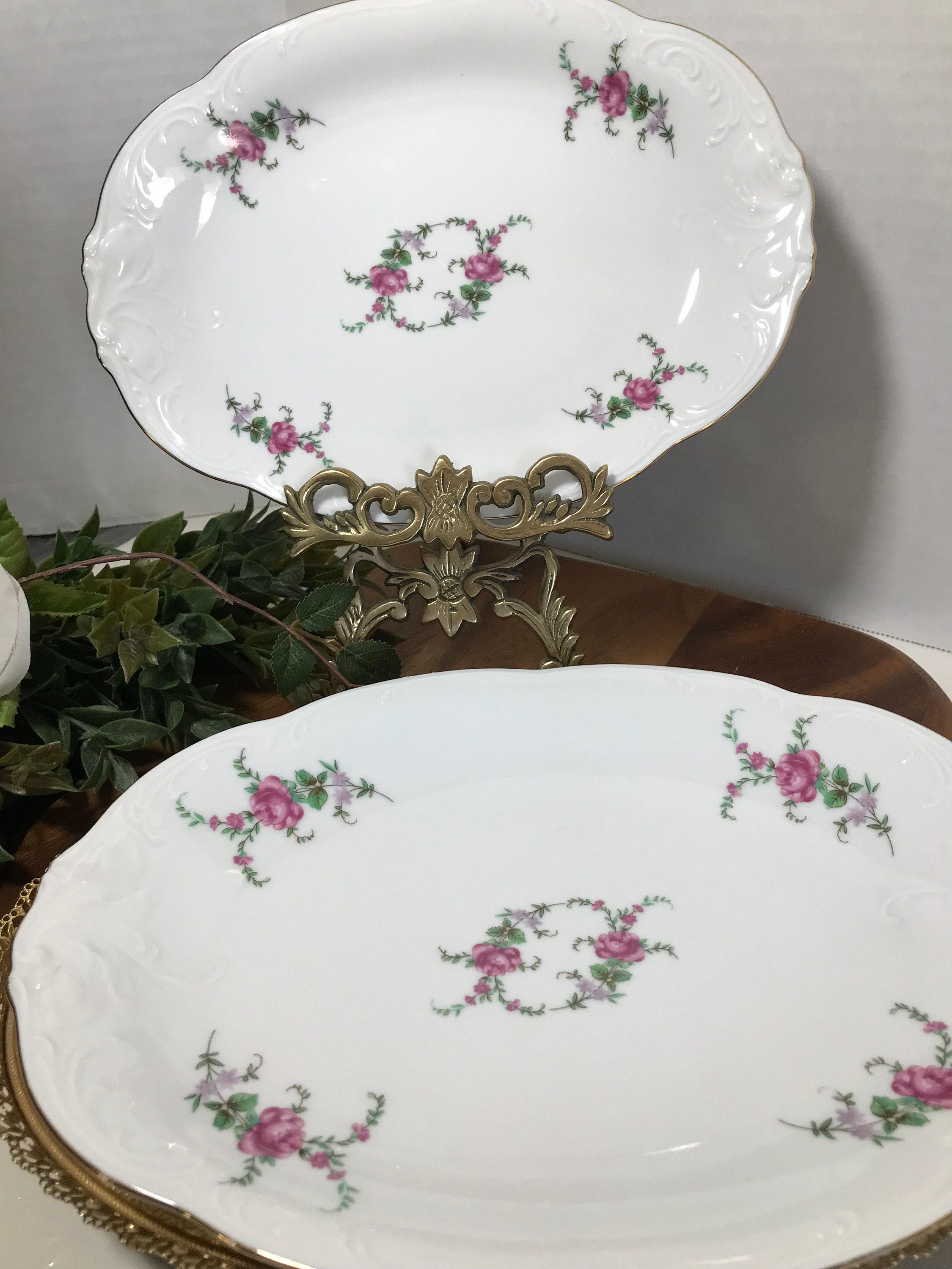 Vintage RK Royal Kent Ceramic Porcelain Platter, Vtg Royal Kent ...