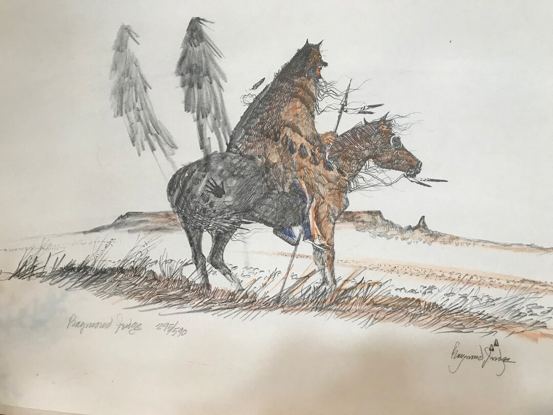 Vintage Raymond Judge Original Numbered Mixed Media Art, Raymond Judge ...