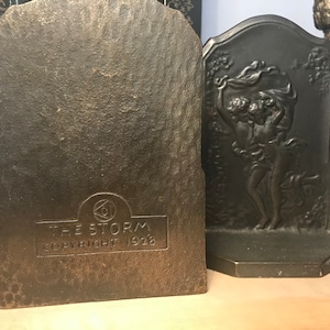 Antique Cast Iron Bookends, Antique Connecticut Foundry Mfg Co 1928 ...