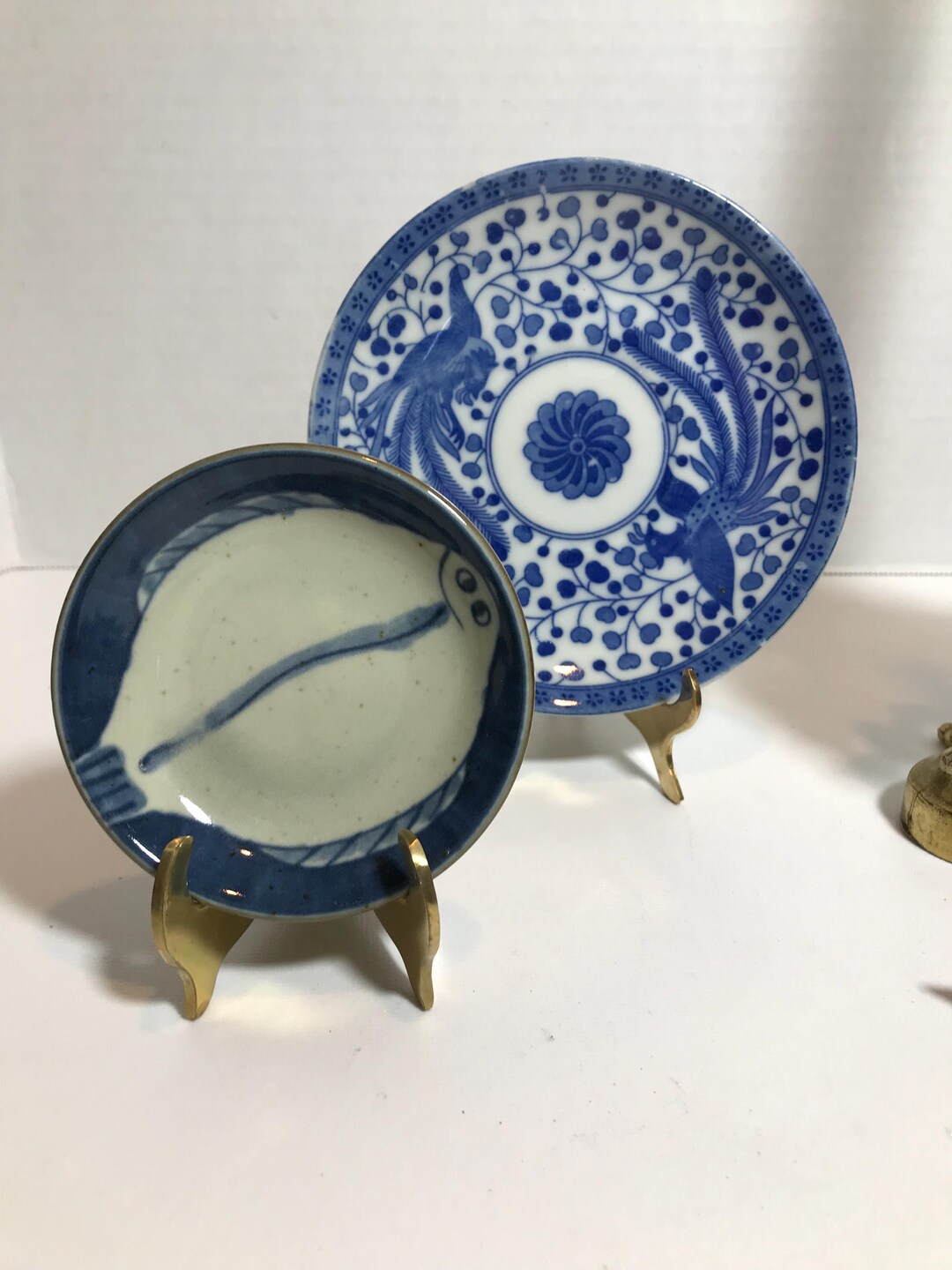Vintage Japanese Maruta and Stoneware Decorative Small Plates, Signed ...