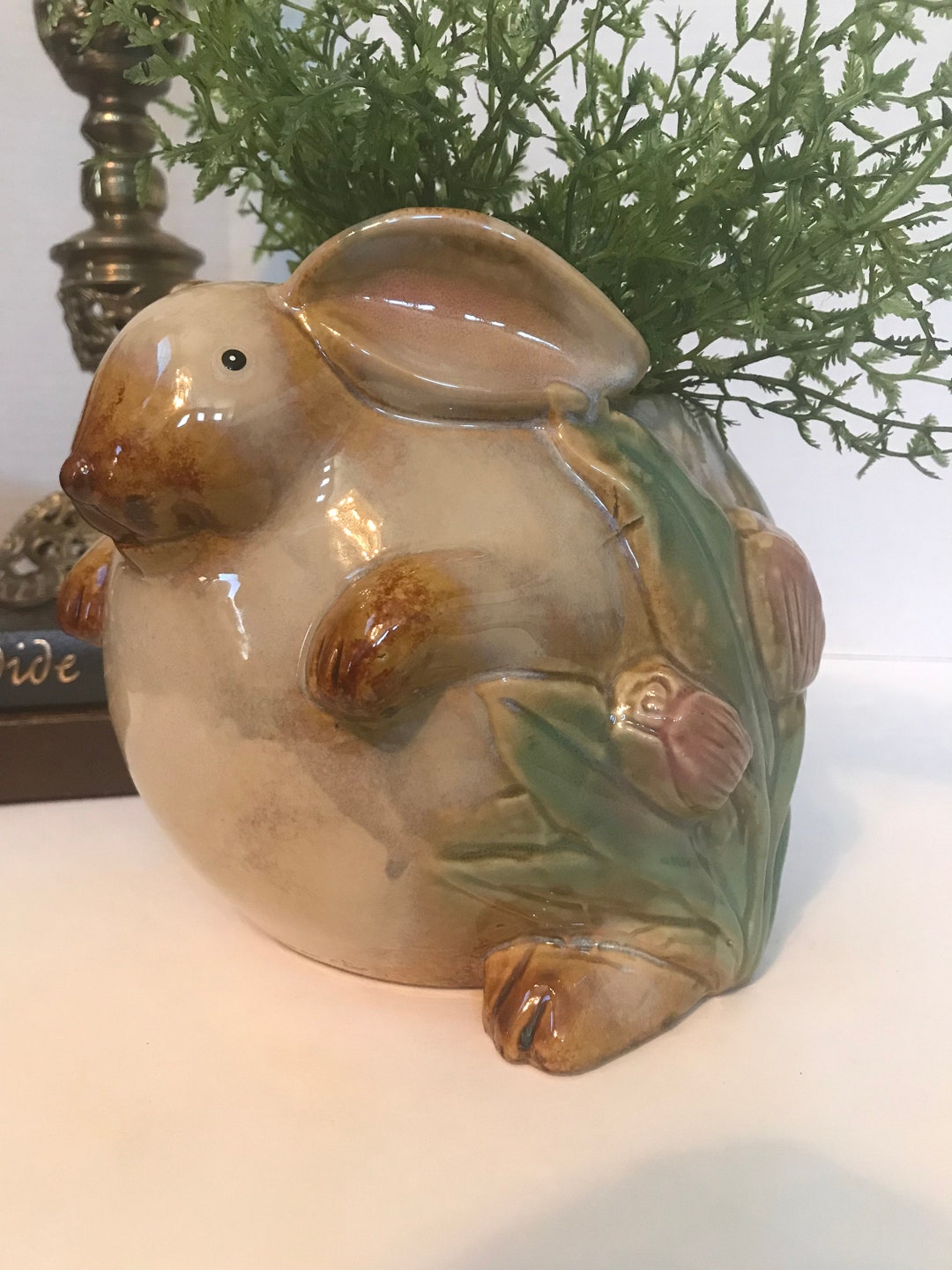 Vintage Ceramic Bunny Planter Ceramic Pottery Bunny Pot - Etsy