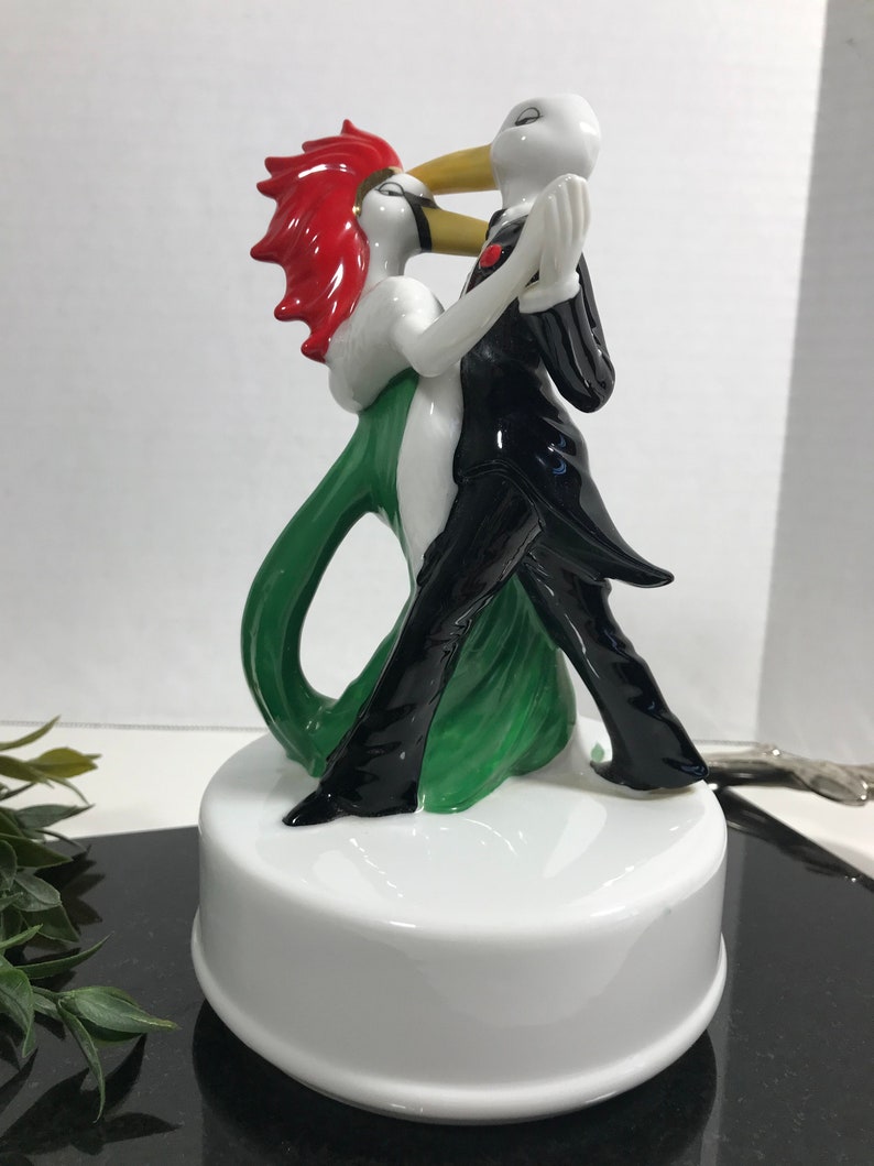 Vintage Dancing Birds Statue, Vintage Ballroom Dancing Bird Figurine ...