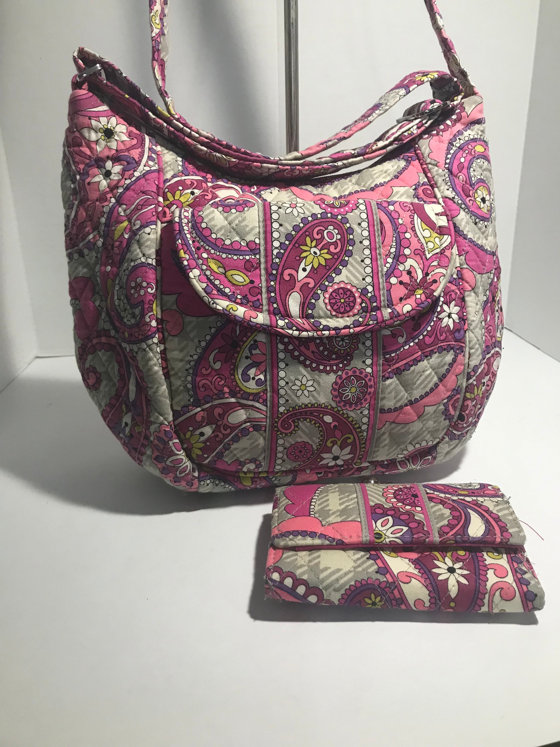 Vera Bradley Quilted Pink Paisley Purse and Wallet Set Vera | Etsy