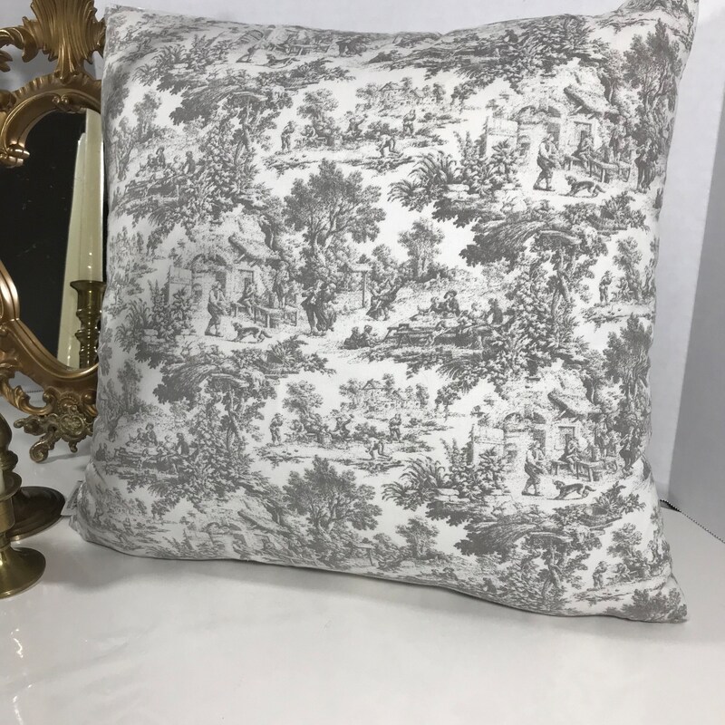 Light Blue Toile Fabric - Etsy