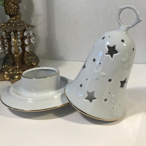 Vintage Apulum Ceramic Fairy Lamp, Apulum White Porcelain Tealight ...