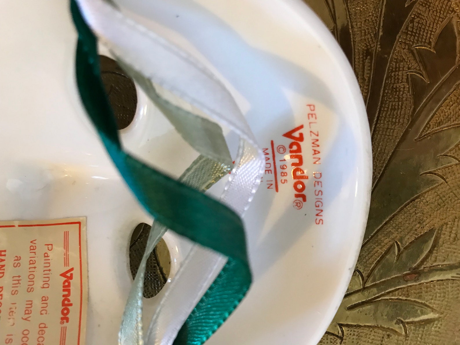 Vintage Vandor Japan Ceramic Wall Mask With Ribbons and Flamingo ...