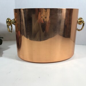Vintage Solid Copper Wine Bucket, Vintage Copper and Brass Wine ...