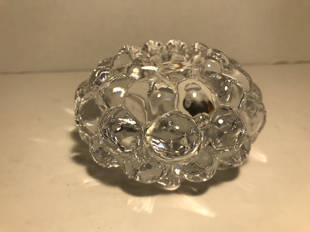 Orrefors Crystal Honeycomb Look Candle Holder, Orrefors Raspberry ...