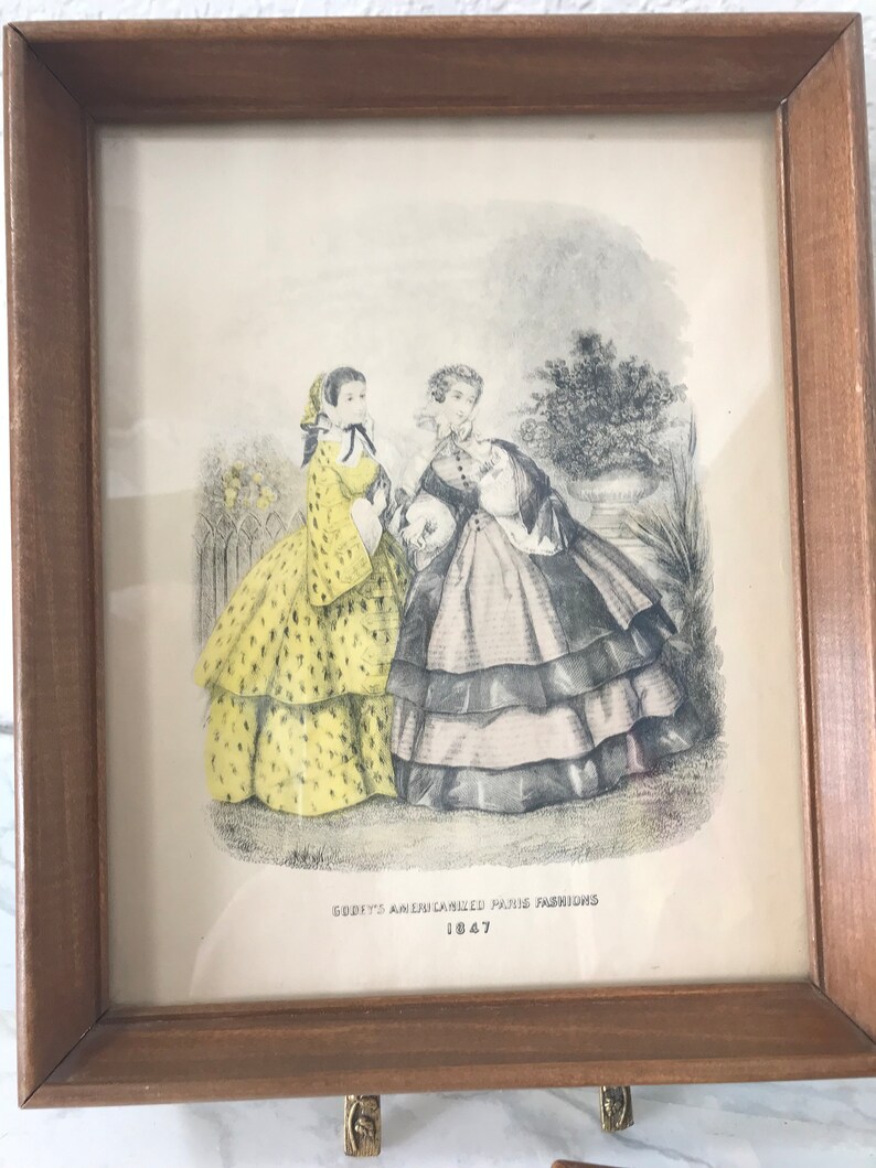 Vintage 60s Victorian Reproduction Wall Art in Original Wood - Etsy