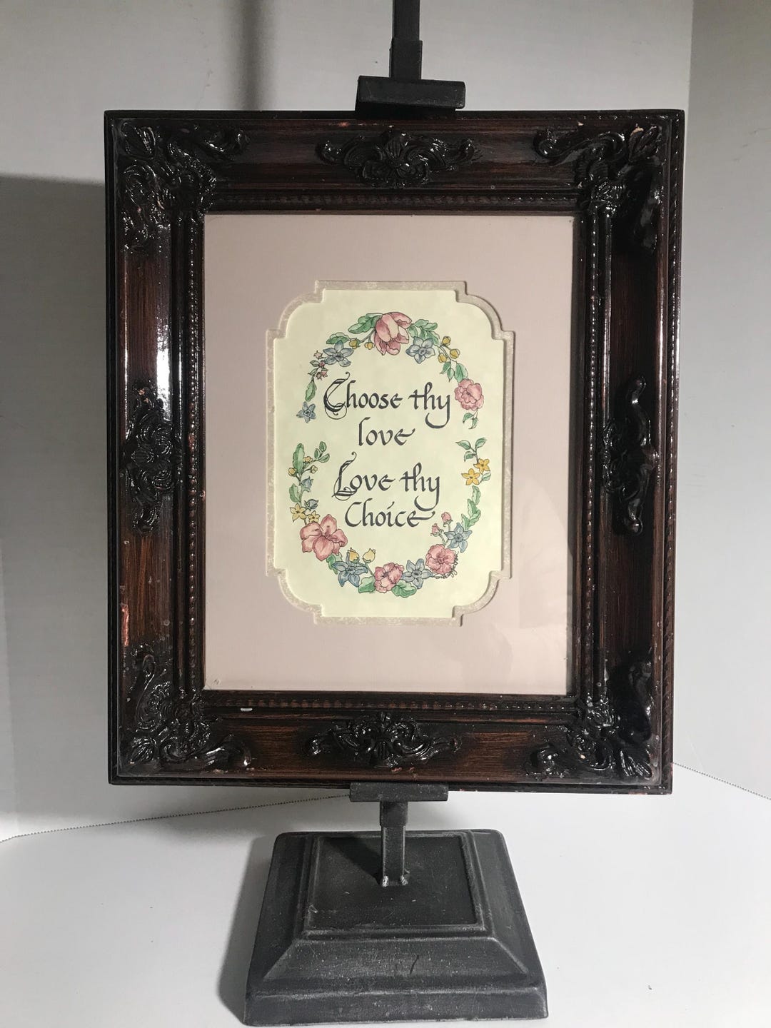 Vintage Victorian Style Sentiment Wood Framed Wall Art, Vintage ...