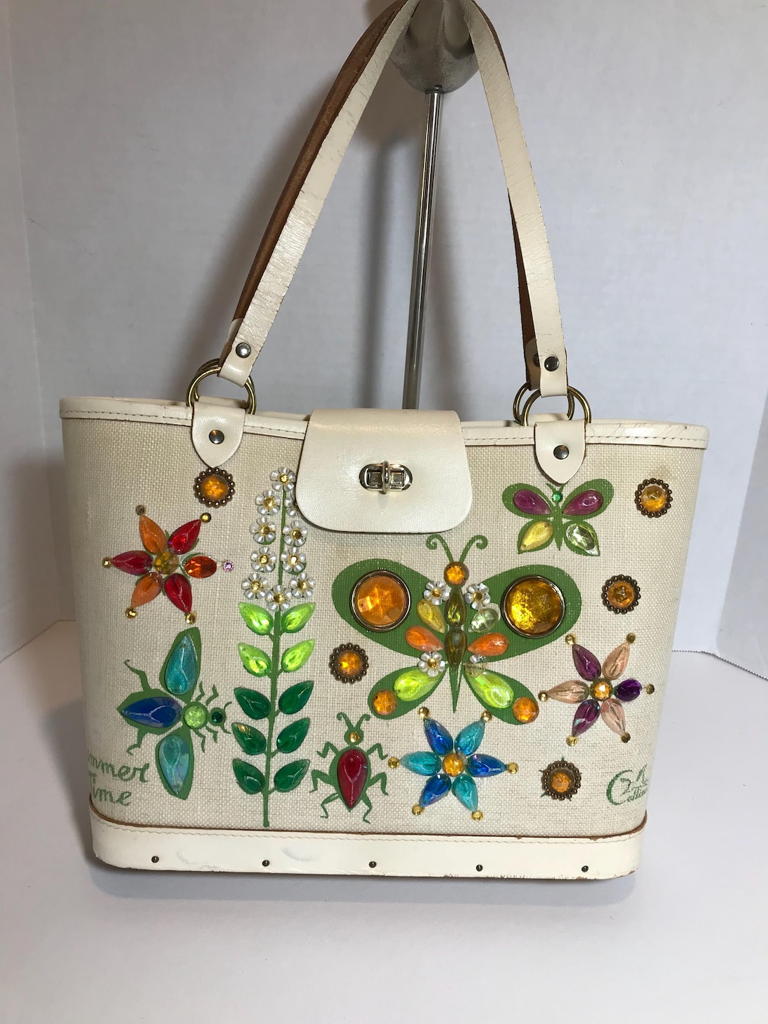 Vintage 1960s Enid Collins Original Summer Time Tote Handbag Purse ...