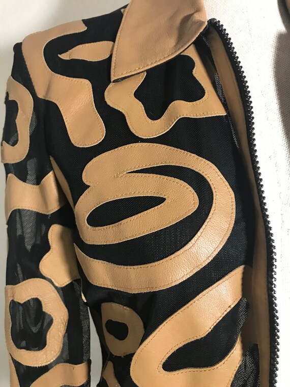 Vintage Isabel leather mod design jacket, brown leath… - Gem