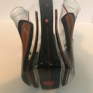 Glass Modern Vase, Abstract Glass Vase, Fused Glass Abstract Vase ...