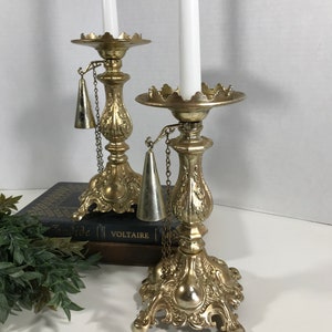 Vintage Gold Ornate Candleholder With Snuffer, Vintage Ornate Gold ...