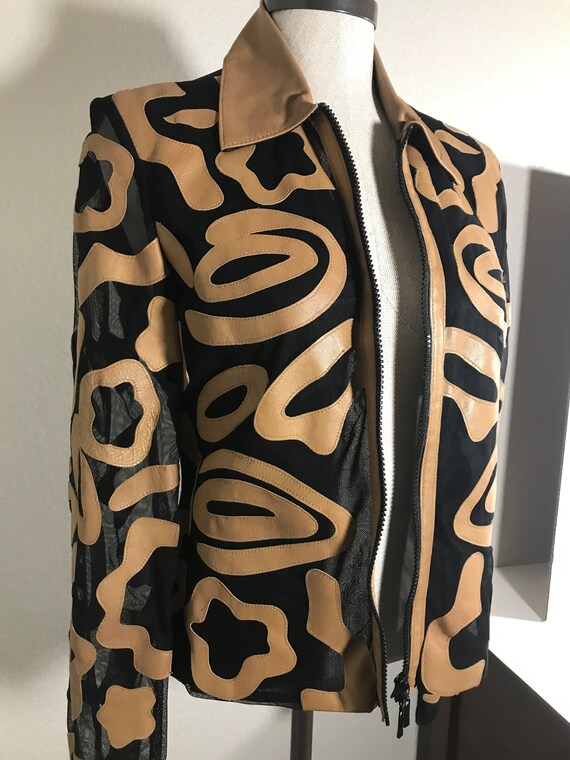 Vintage Isabel leather mod design jacket, brown leath… - Gem