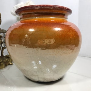 Lance Timco Raku Pottery Vase, Signed, Raku Crackle Pottery Planter ...