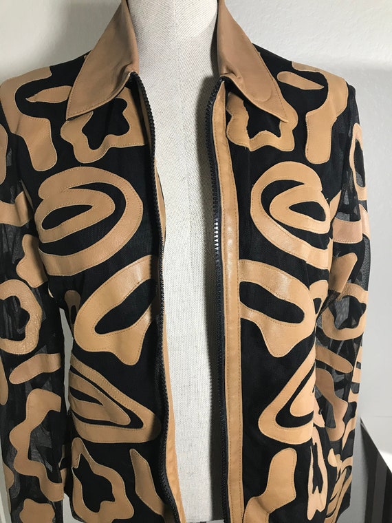 Vintage Isabel leather mod design jacket, brown leath… - Gem