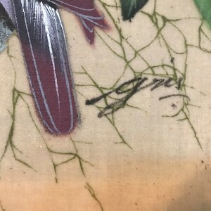 Vintage Original Gris Bird Painting, Vtg Gris Original Painting, Gris ...