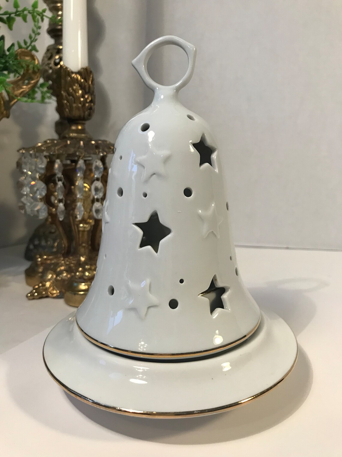Vintage Apulum Ceramic Fairy Lamp, Apulum White Porcelain Tealight ...