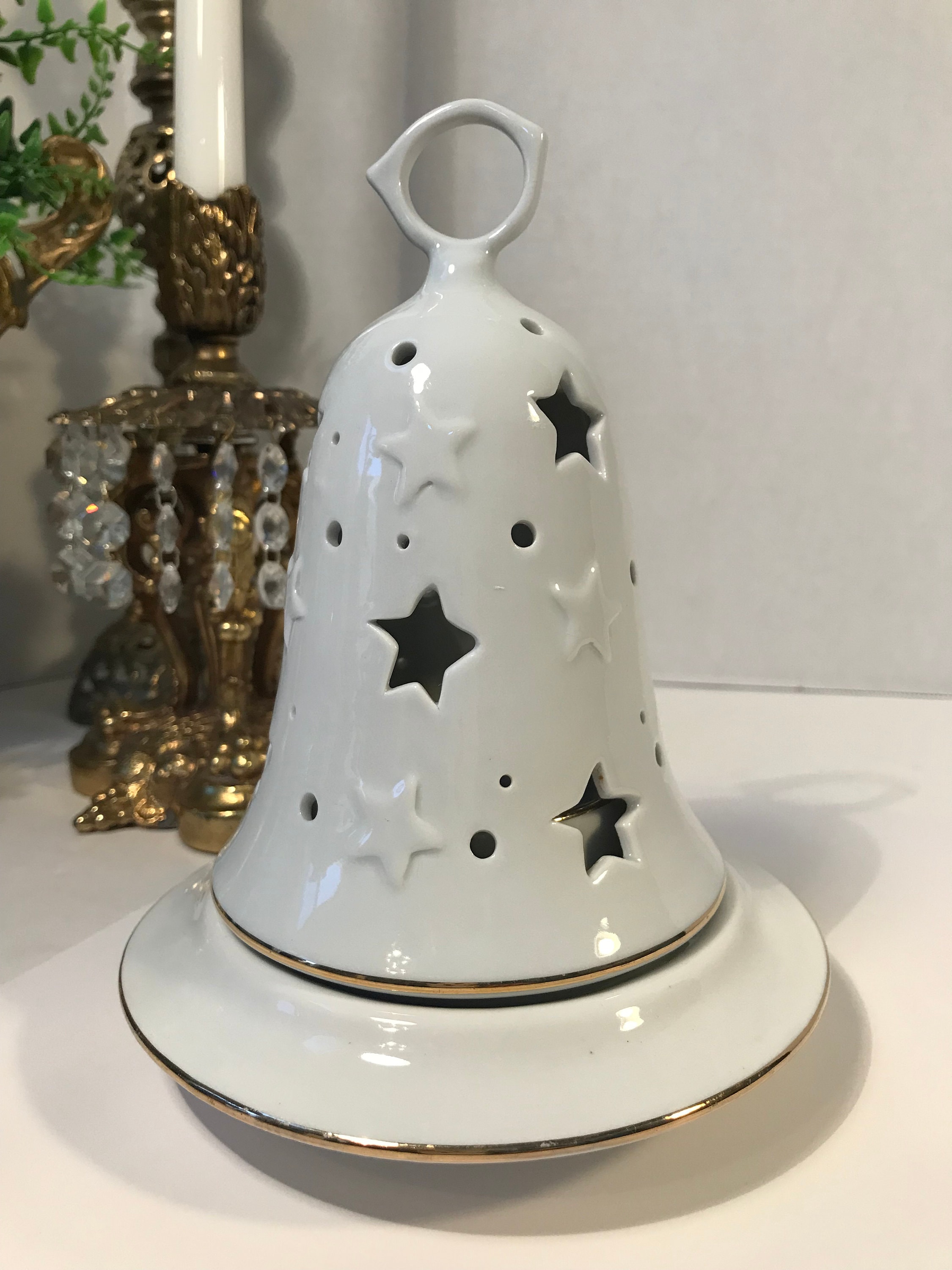 Vintage Apulum Ceramic Fairy Lamp, Apulum White Porcelain Tealight ...
