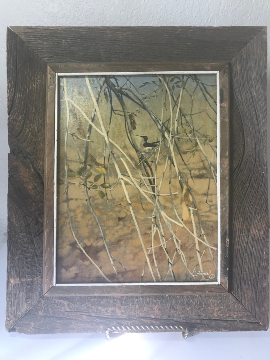 Ron Faner Original Oil Painting in Original Rustic Wood Frame, Ron ...