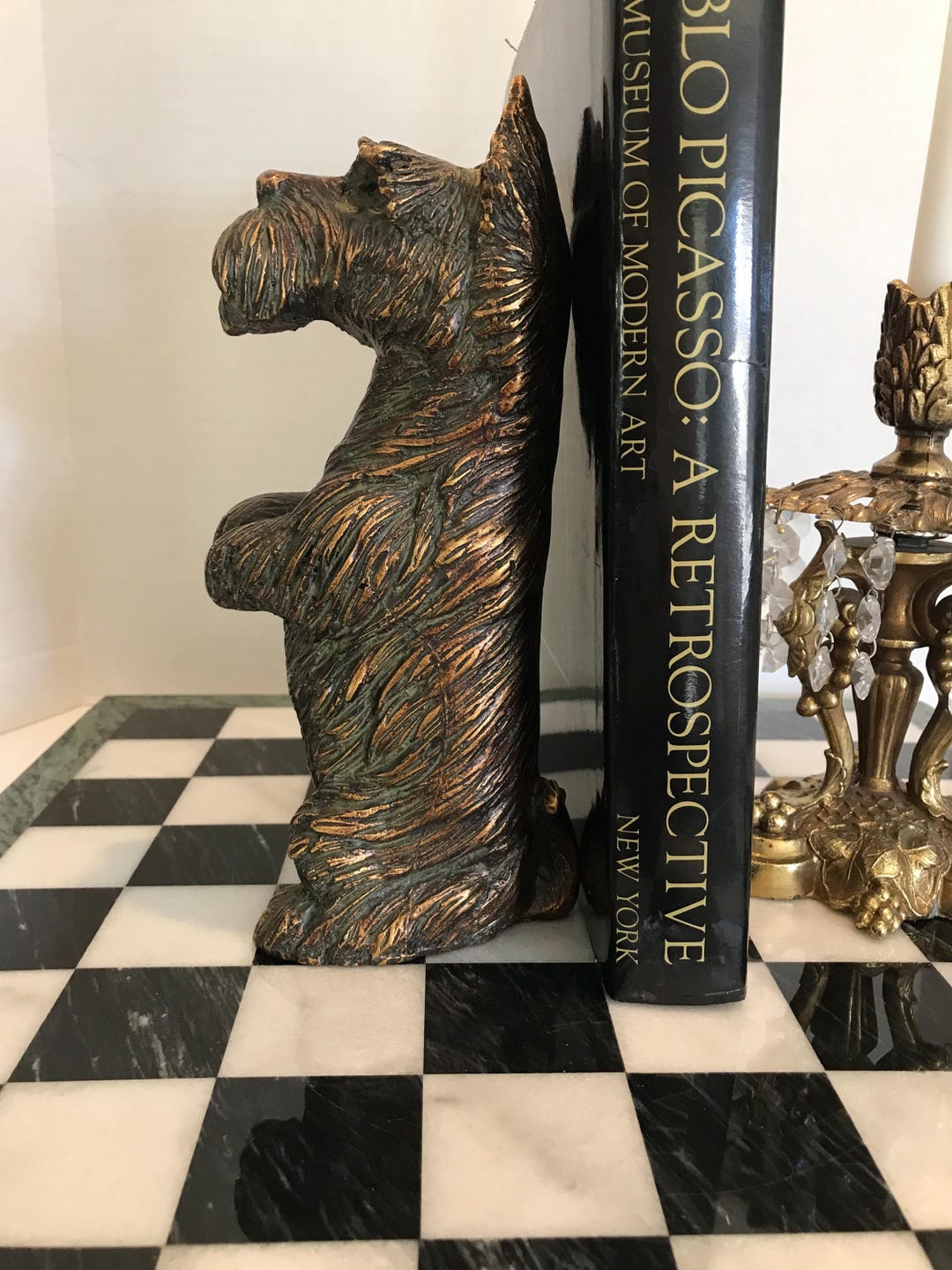 Vintage Scottie Dog Statue, Scottish Terrier Doorstop, Vintage Terrier ...