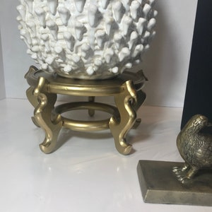 Vintage Carved Wood Plant Stand, Vtg Carved Gold Wooden Plant Vase ...