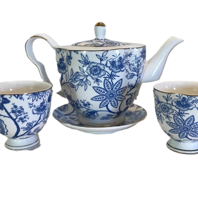 Blue Willow Tea Set - Etsy