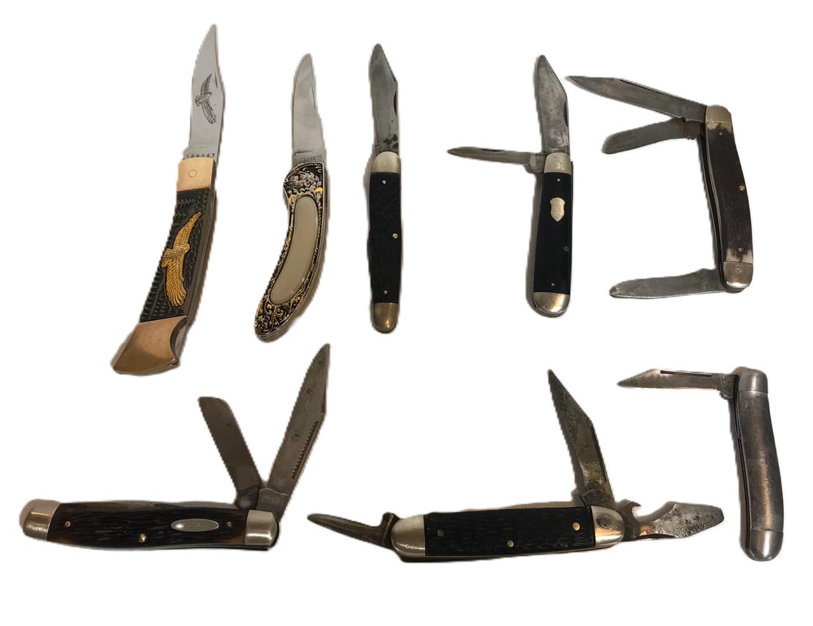 Vintage Pocket Knife Collection of 8, Vintage Pocket Knives Colonial ...