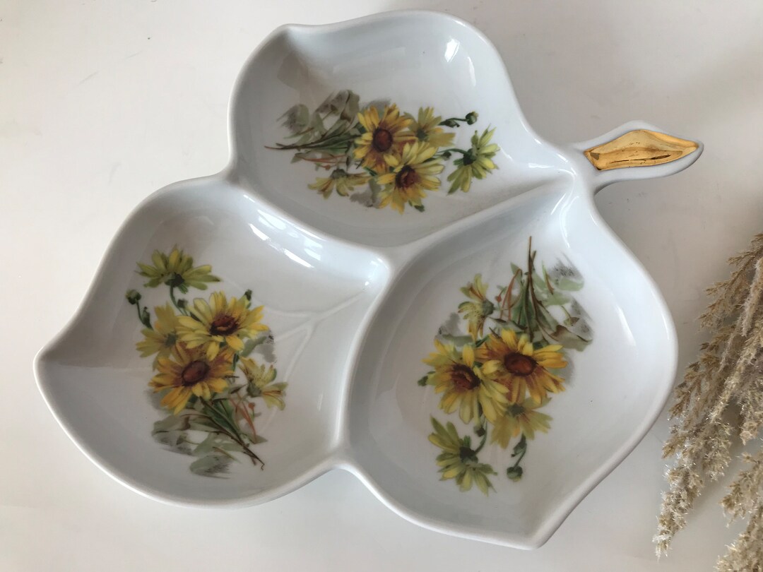 Vintage 60s Old Nuremberg Yellow Daisy Ceramic Candy Dish, MCM German ...