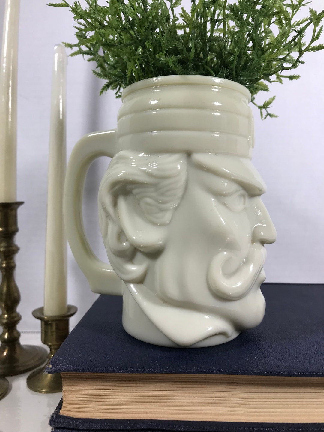 Vintage Face Mug Cup, Vintage Man With Mustache Coffee Cup, Vintage ...