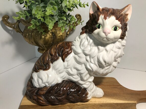 Vintage Mid Century MCM Ceramic Cat Statue Figurine Italy - Etsy