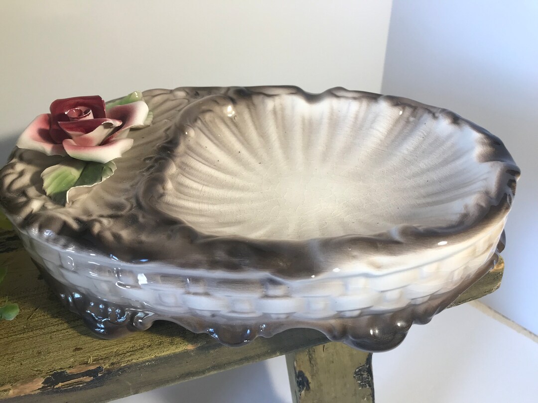 Vintage 1960s Capodimonte Trinket Dish, Vintage Ceramic Capodimonte ...