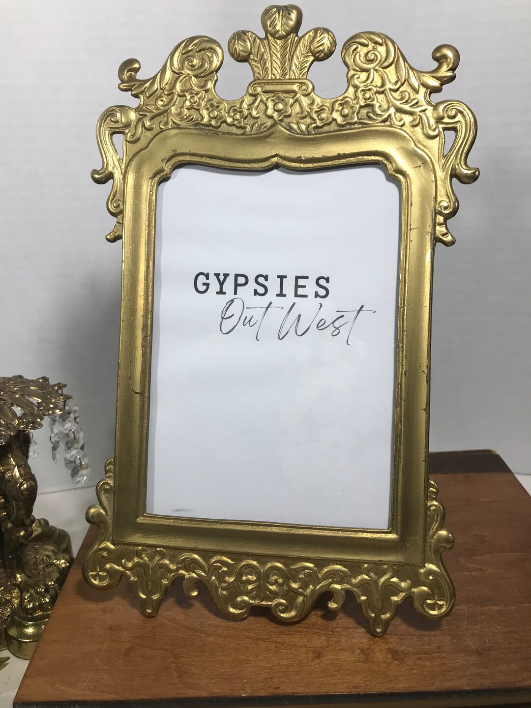 Vintage 11x7 Brass Crown Picture Frame, Antique Victorian Look Brass ...