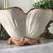 Vintage Art Deco Designed Large White Shell Shaped Bowl With Pink ...
