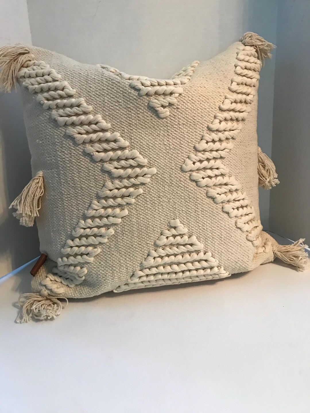 Ugg Textured Boho Decorative Throw Pillow, Ugg Cotton Textured Pillow ...