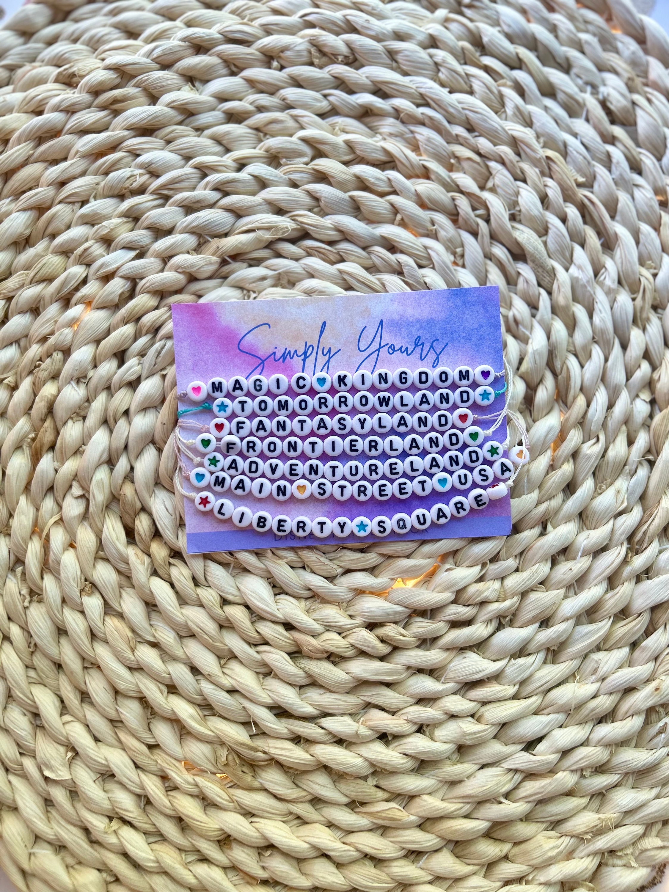 Magic Kingdom Inspired Customizable Beaded Bracelet Stack | Disney ...