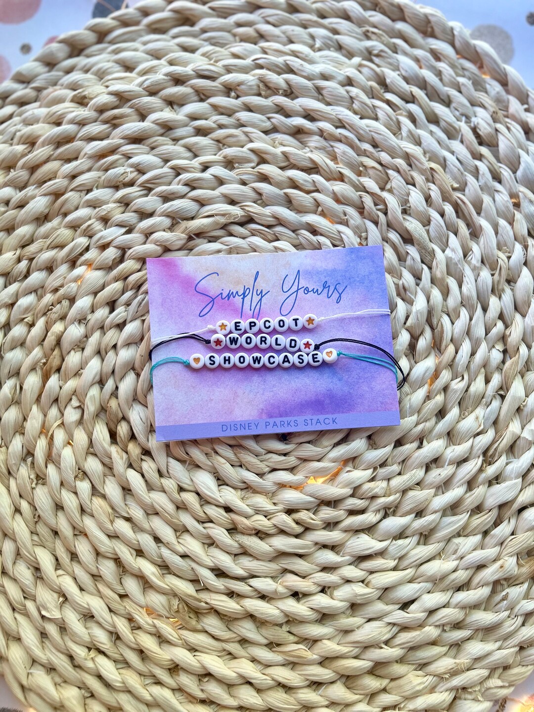 Disney Parks EPCOT Inspired Beaded Bracelet Stack | Sliding and ...