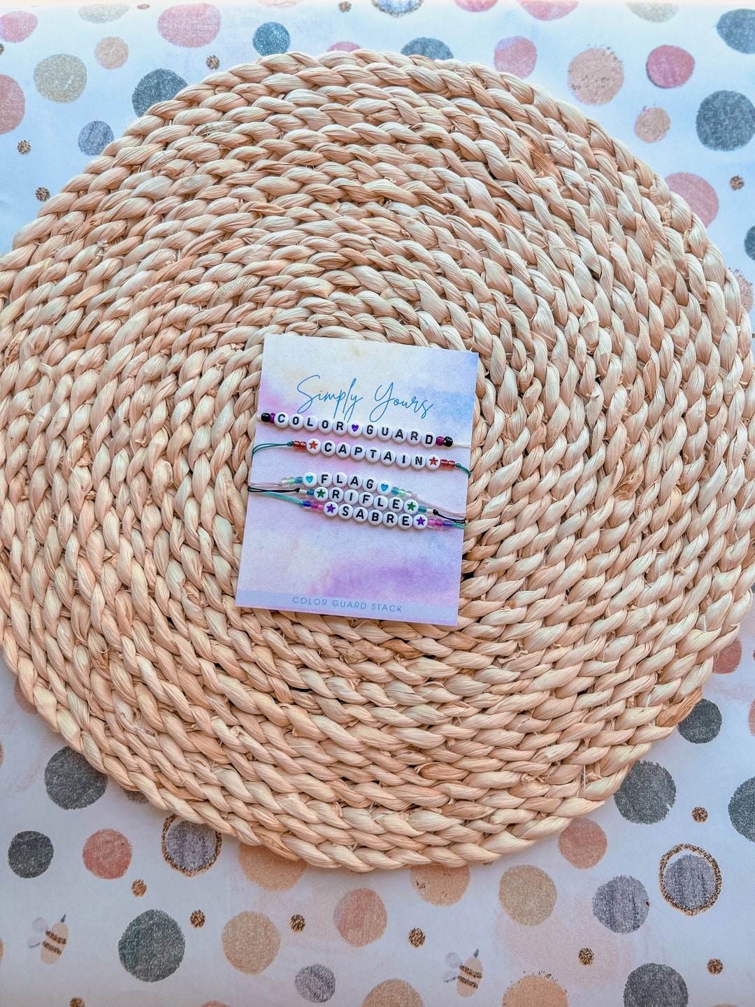 Color Guard Customizable Beaded Bracelet Stack | Sliding and Adjustable ...