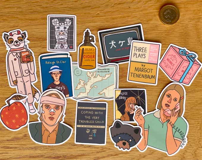 Wes Anderson Sticker Packs - Etsy