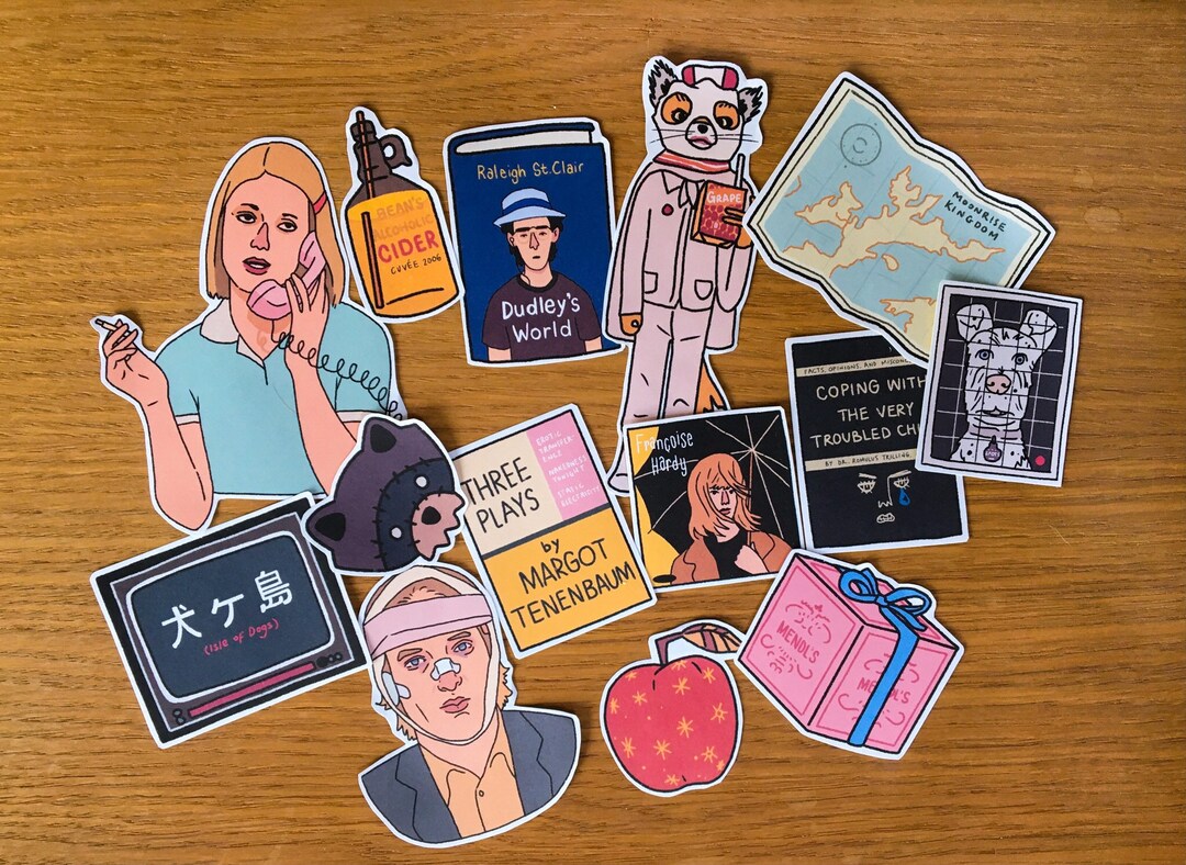 Wes Anderson Sticker Packs - Etsy