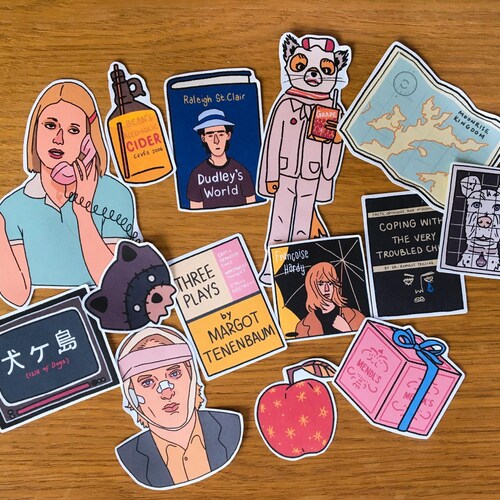 Wes Anderson Sticker Packs - Etsy