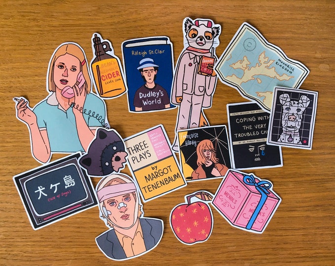 Wes Anderson Sticker Packs - Etsy