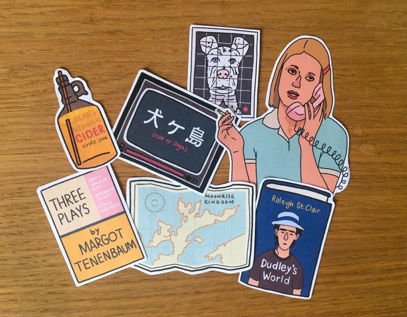 Wes Anderson Sticker Packs - Etsy